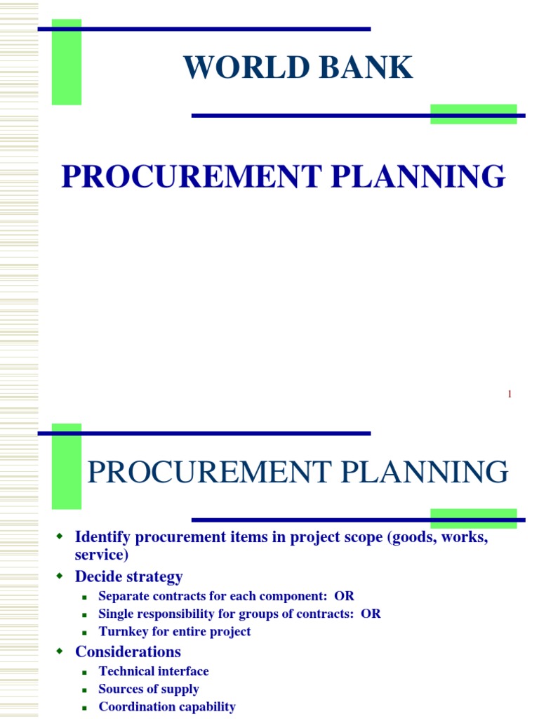Procurement Planning Pdf