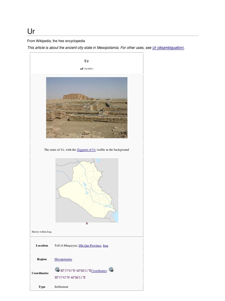 Ancient Sumerian City of Ur | PDF | Ur | Archaeology