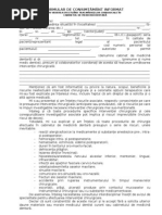 Consimtamant Informat Pacienti Model | PDF