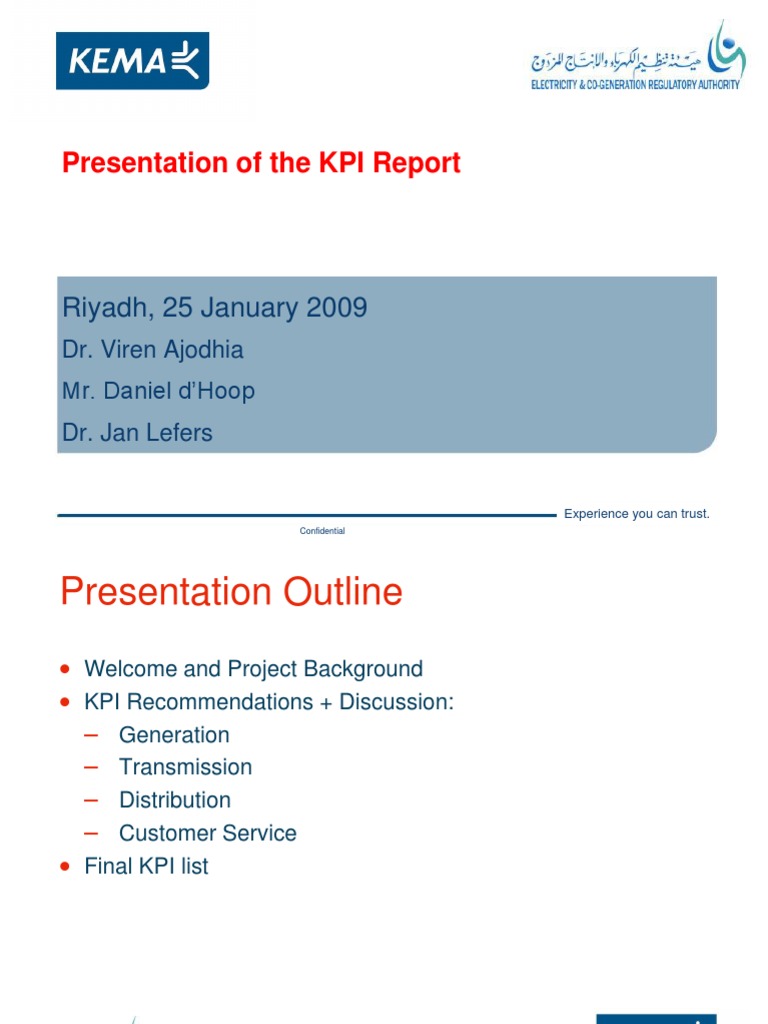 Draft Kpi Report Presentation - 250109 | PDF | Electric Power | Energy ...