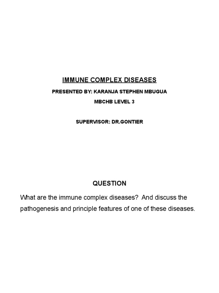 Immune Complex Diseases | PDF | Immune System | Rheumatoid Arthritis