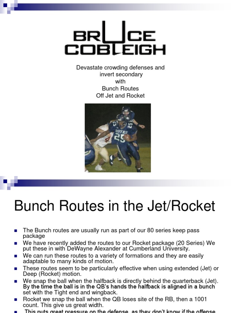 Bunch Routes in The Jet Offense | PDF | Quarterback | Sports Rules And ...