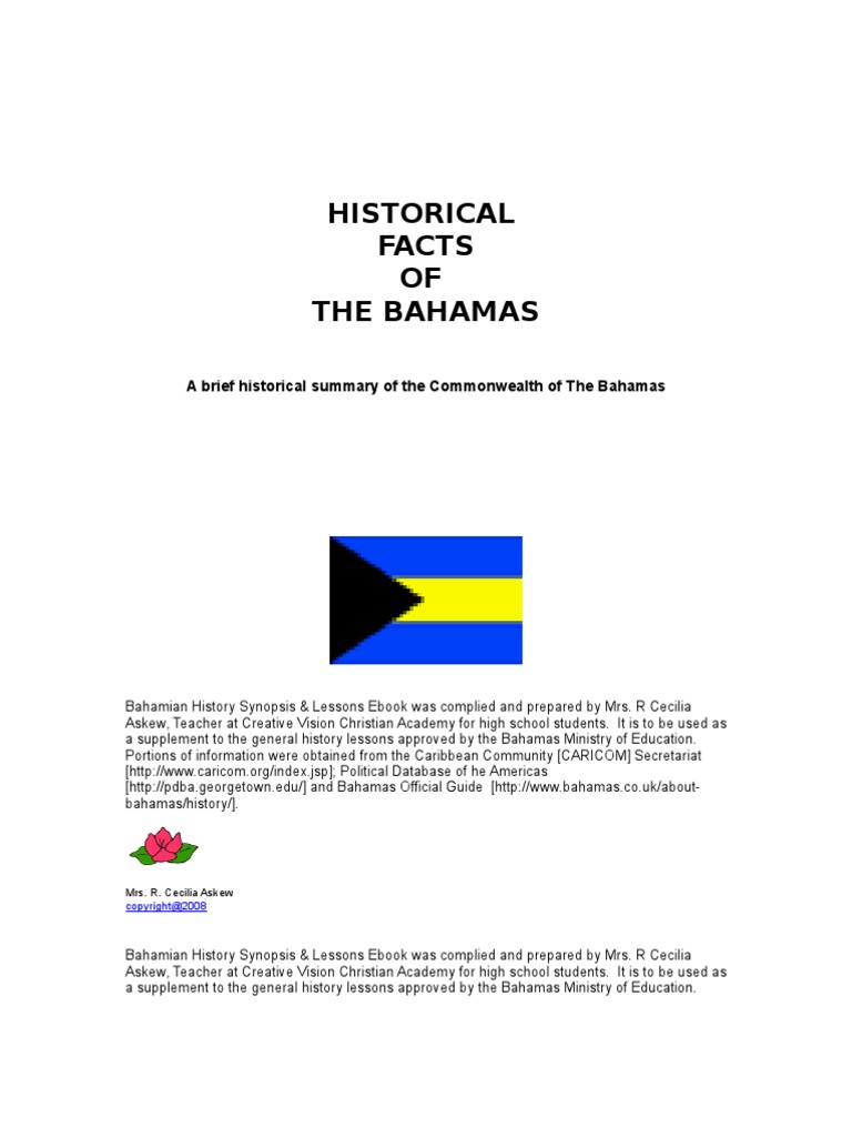 Bahamian History Synopsis and Lessons | Download Free PDF | The Bahamas ...