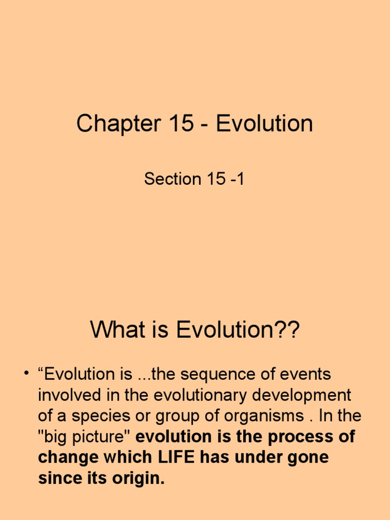 Chapter 15 - Evolution | PDF | Selective Breeding | Natural Selection