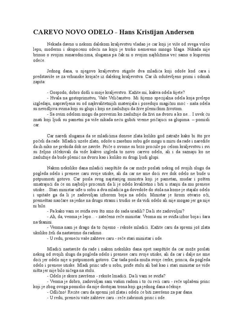 Carevo Novo Odelo PDF | PDF