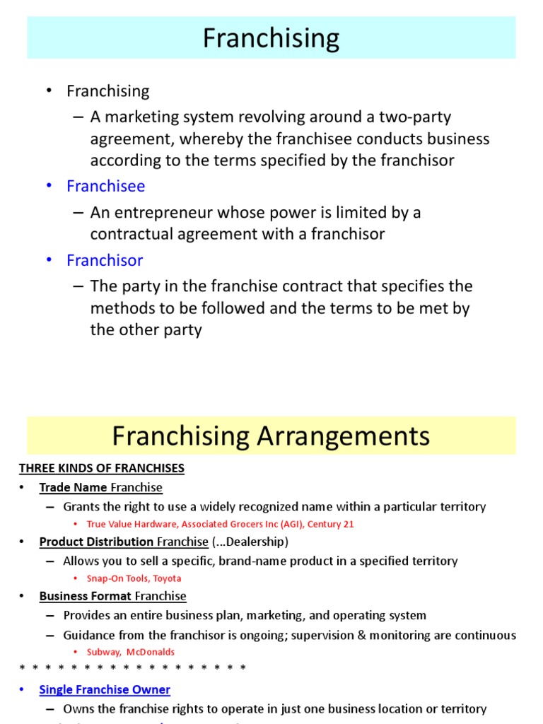 Chapter 2 Franchising | PDF | Franchising | Discounting