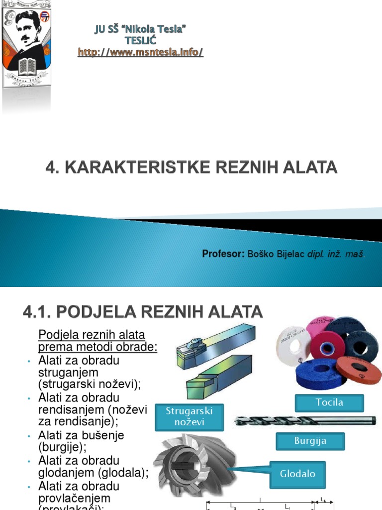4 Karakteristike Reznih Alata | PDF
