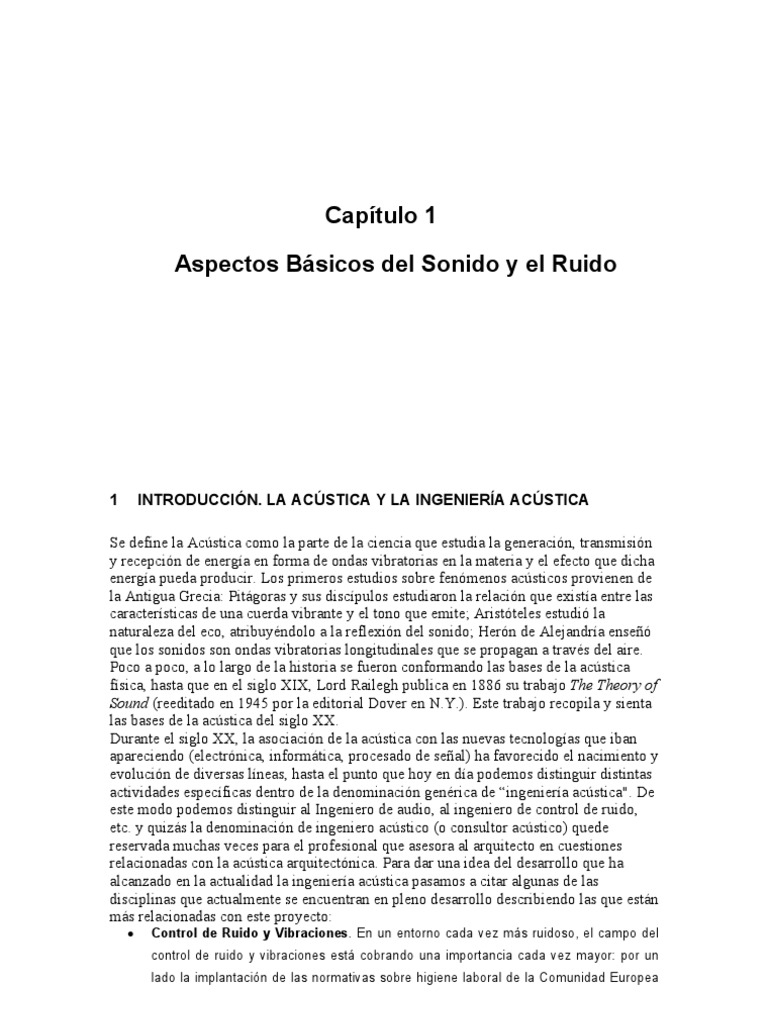La Acústica y La Ingenieria Acústica | PDF | Micrófono | Sonido