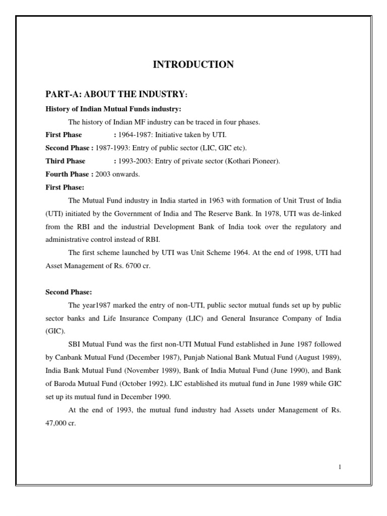 Introduction | PDF | Mutual Funds | Investing