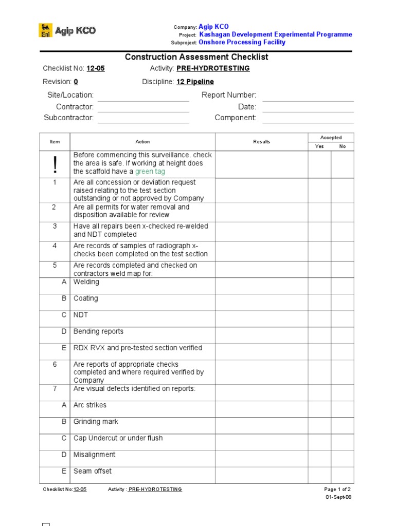 12 05 Pre Hydrotesting | Applied And Interdisciplinary Physics ...