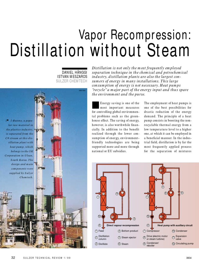 Steam Distillation | Download Free PDF | Distillation | Heat Pump