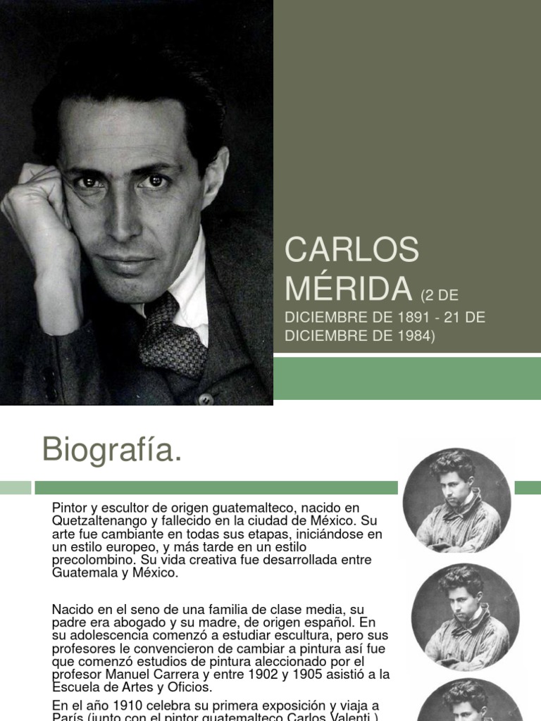 Biografía de Carlos Mérida, pintor guatemalteco | PDF | Artes (general ...