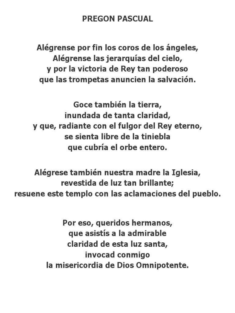 Pregon Pascual | PDF | Cristo (título) | Pecado