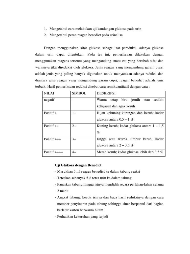 Uji Benedict | PDF