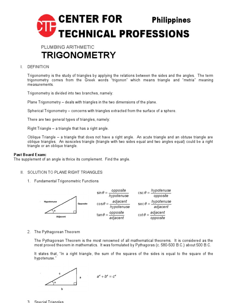 Trigonometry Final | PDF | Triangle | Trigonometric Functions