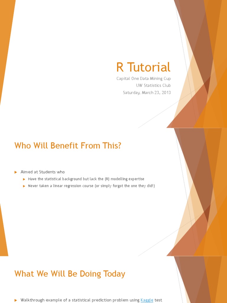 R Tutorial Slides Pdf Multicollinearity Regression Analysis