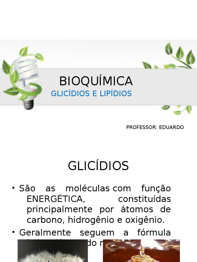 Bioquímica - Glicídios e Lipídios | PDF | Carboidratos | Lipídio