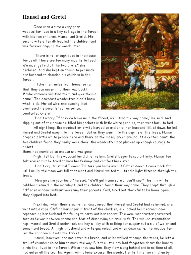 Hansel and Gretel Fairy Tale Story | PDF