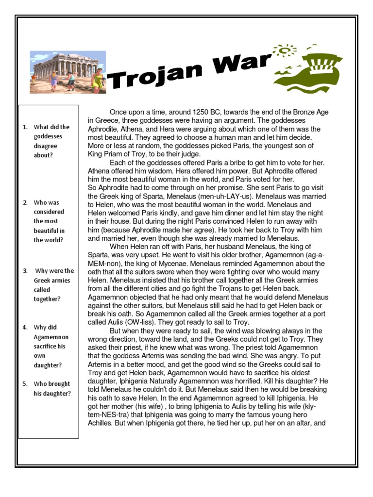 Trojan War Story | Paris (Mythology) | Helen Of Troy