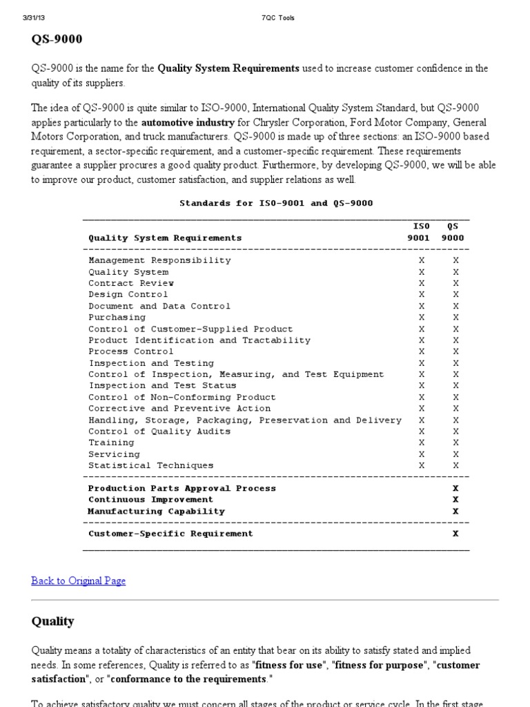 7QC Tools | PDF | Quality (Business) | Sampling (Statistics)