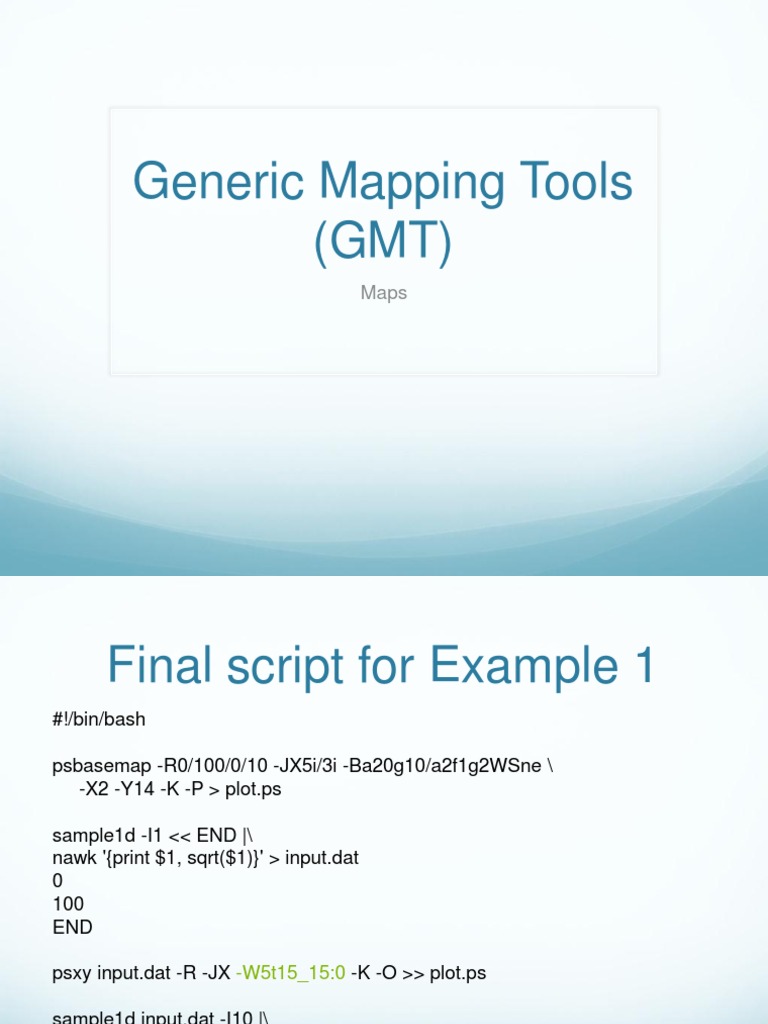 Generic Mapping Tools (GMT) | PDF | Geographic Data And Information ...