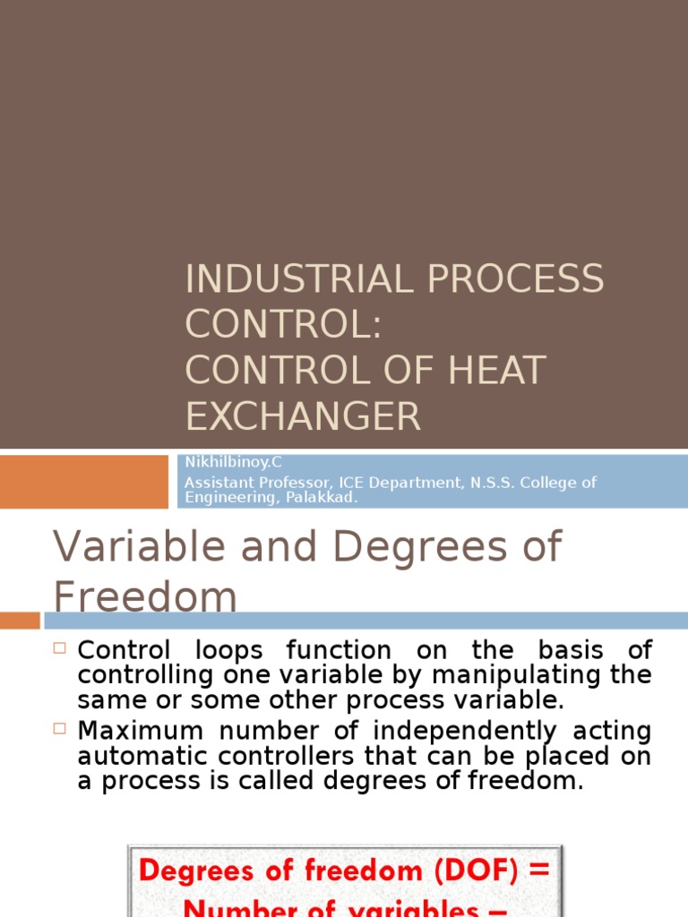 Instrumentation and Control of Heat Exchanger | PDF | Heat Exchanger ...