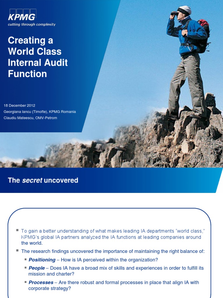 WorldClass Internal Audit Function | PDF | Internal Audit | Strategic Management