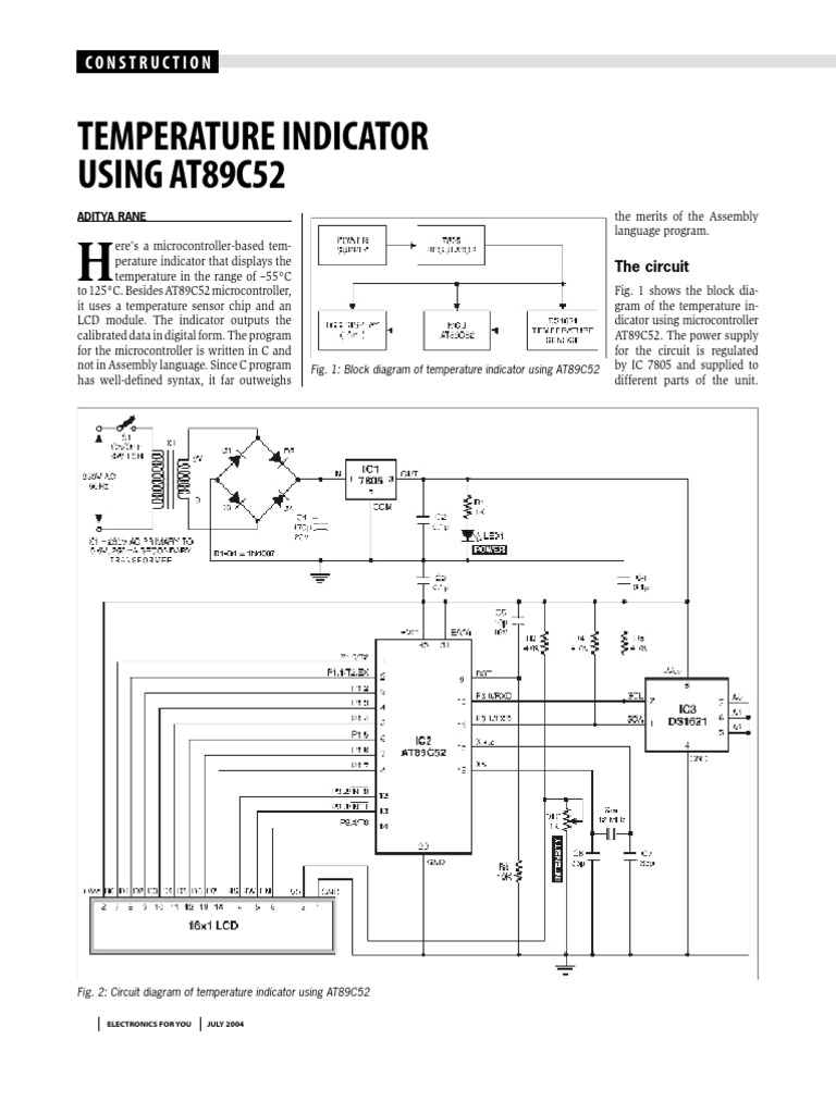 Microcontroller Temp Indicator | PDF | Microcontroller | Computer Architecture