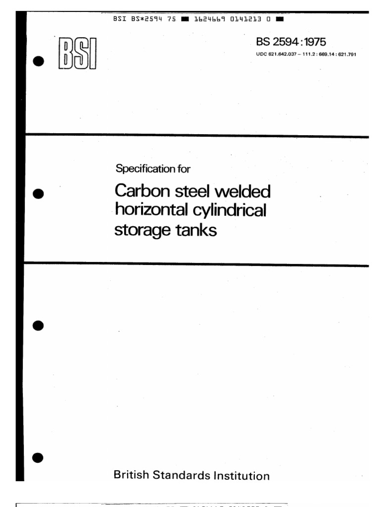 BS-2594 Carbon Welded Tanks | PDF | Foreign Language Studies | Home ...