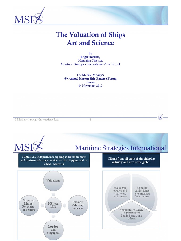 The Valuation of Ship, Art and Science - Roger Bartlett | PDF ...