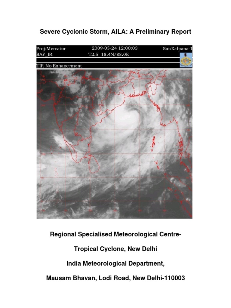 Severe Cyclonic Storm, AILA: A Preliminary Report | PDF ...