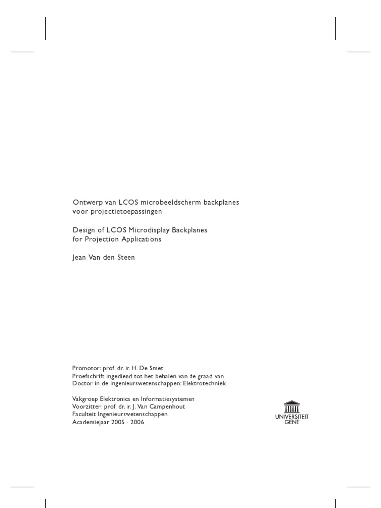 Design of LCOS Microdisplay Backplanes | PDF | Mosfet | Rgb Color Model