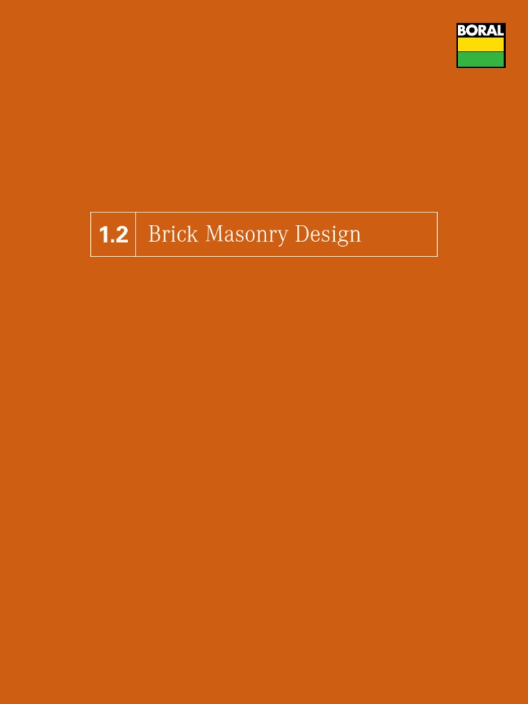 Brick Masonry Design | PDF | Brick | Masonry