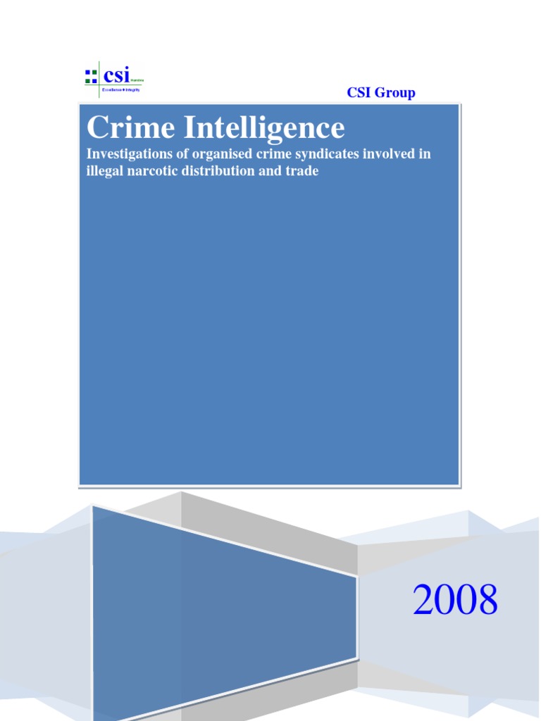 Crime Intelligence Organised Crime | PDF | Organized Crime | Surveillance
