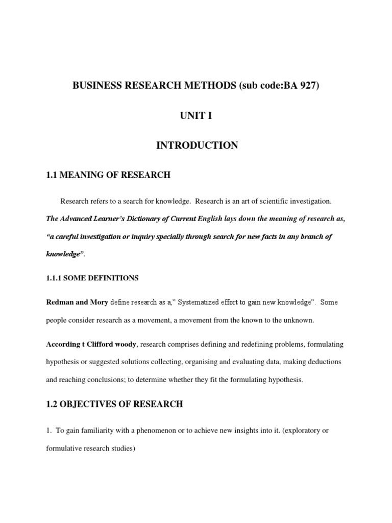 Business Research Methods | PDF | Level Of Measurement | Research Design