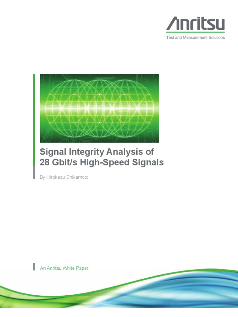 Signal Integrity Analysis of 28 Gbit-S Signals | PDF | Bit Rate ...