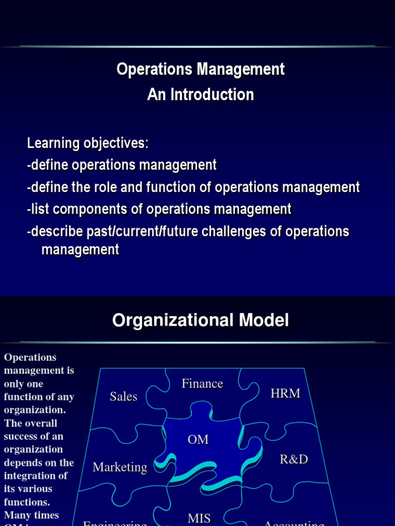 Introduction Operational Management | PDF | Operations Management ...