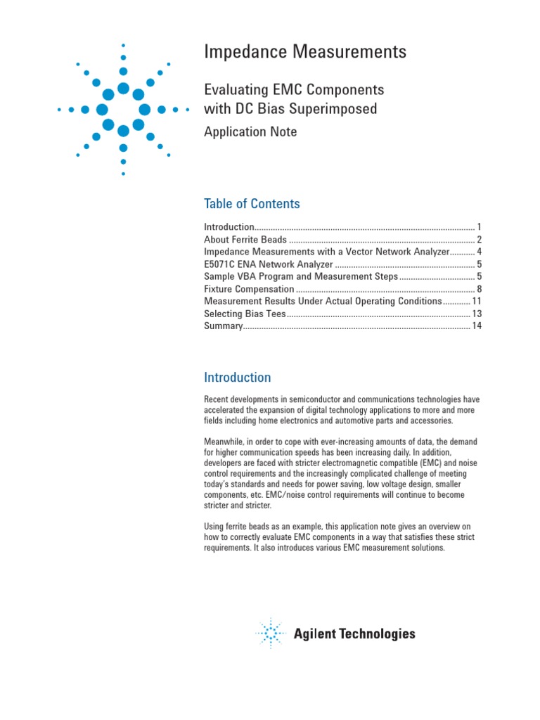 Impedance Measurements Agilent | PDF | Electrical Impedance ...
