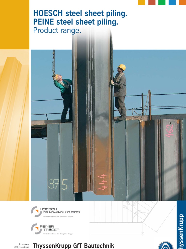 Hoesch Steel Sheet Piling | PDF | Deep Foundation | Landfill