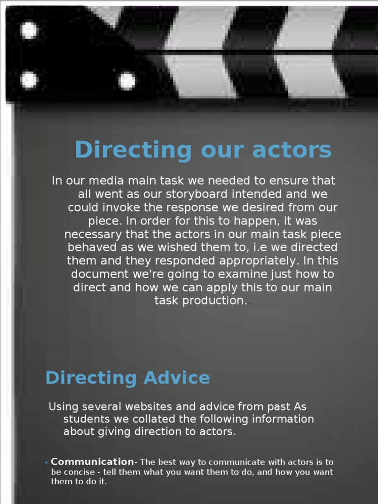 Directing Actors | PDF | Actor | Communication