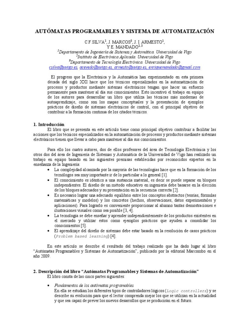 Automatas Programables y Sistemas de Automatización | PDF | Scada | Ingeniería de Sistemas