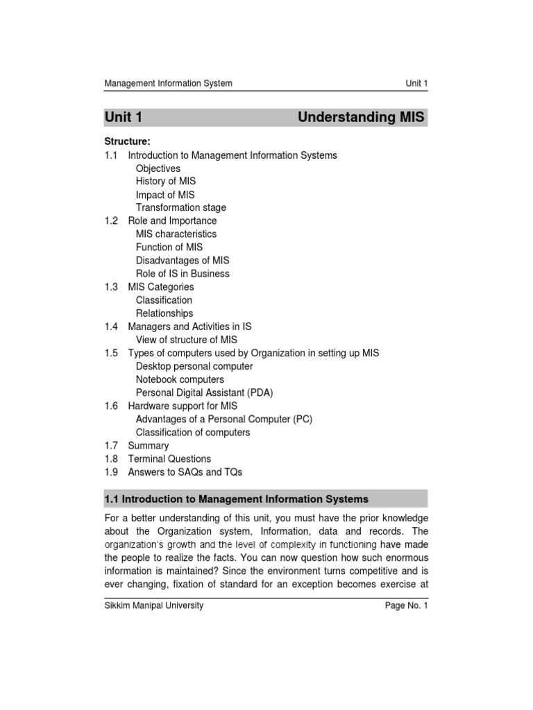 Management Information System | PDF | Management Information System ...
