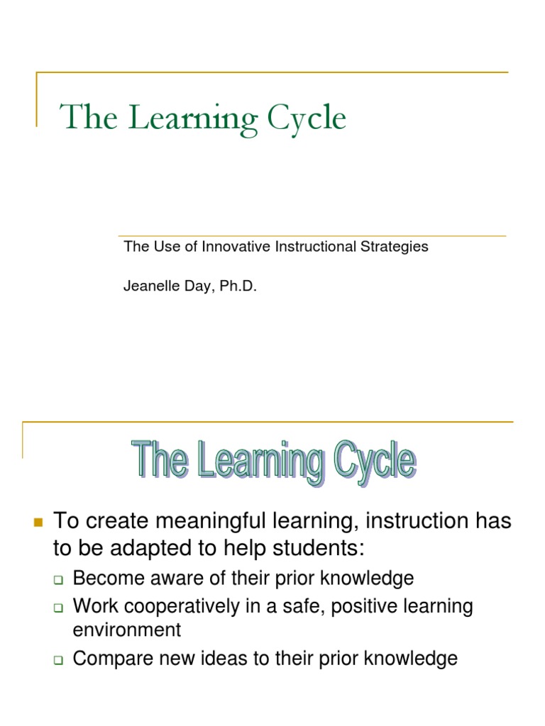 The Learning Cycle | PDF | Teaching Method | Learning