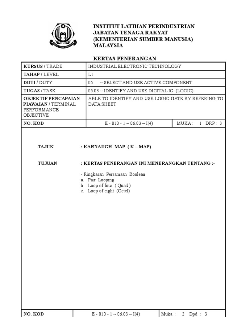 Peta Karnaugh untuk Elektronik | PDF