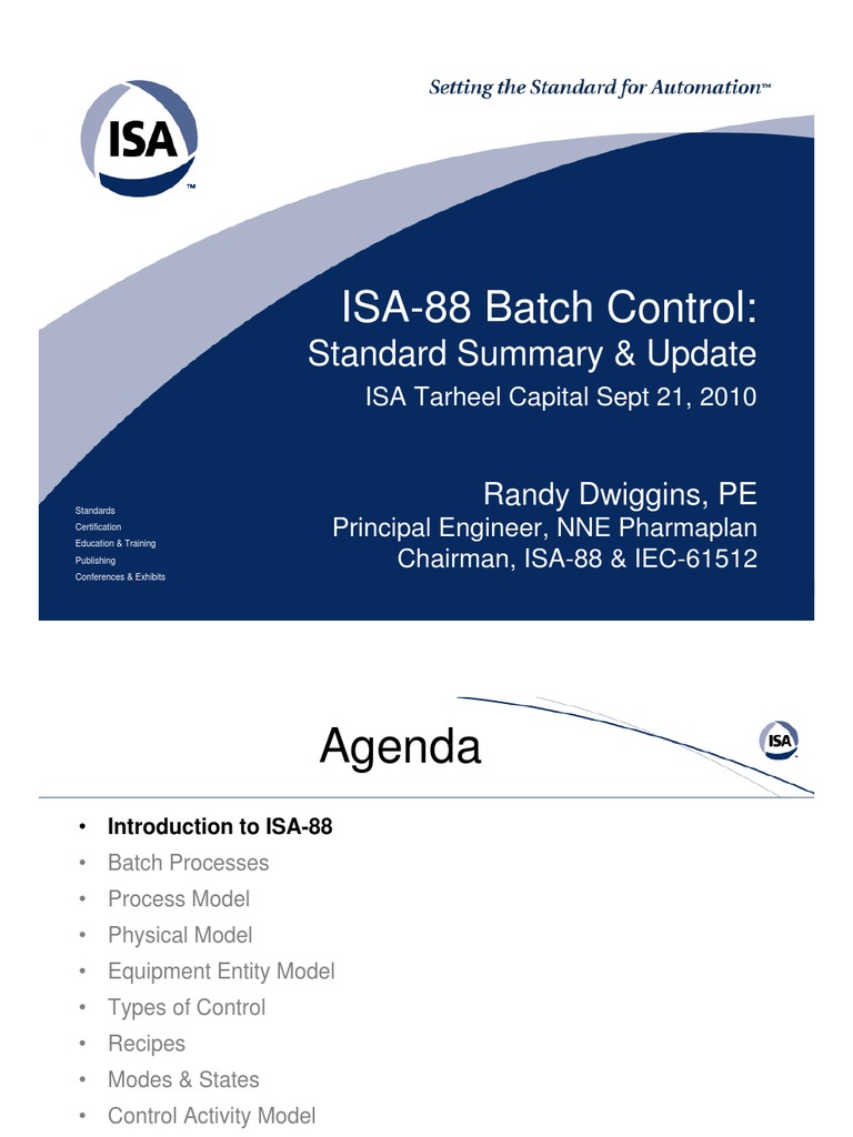 ISA-88 Batch Control Overview | PDF | Conceptual Model | Modularity