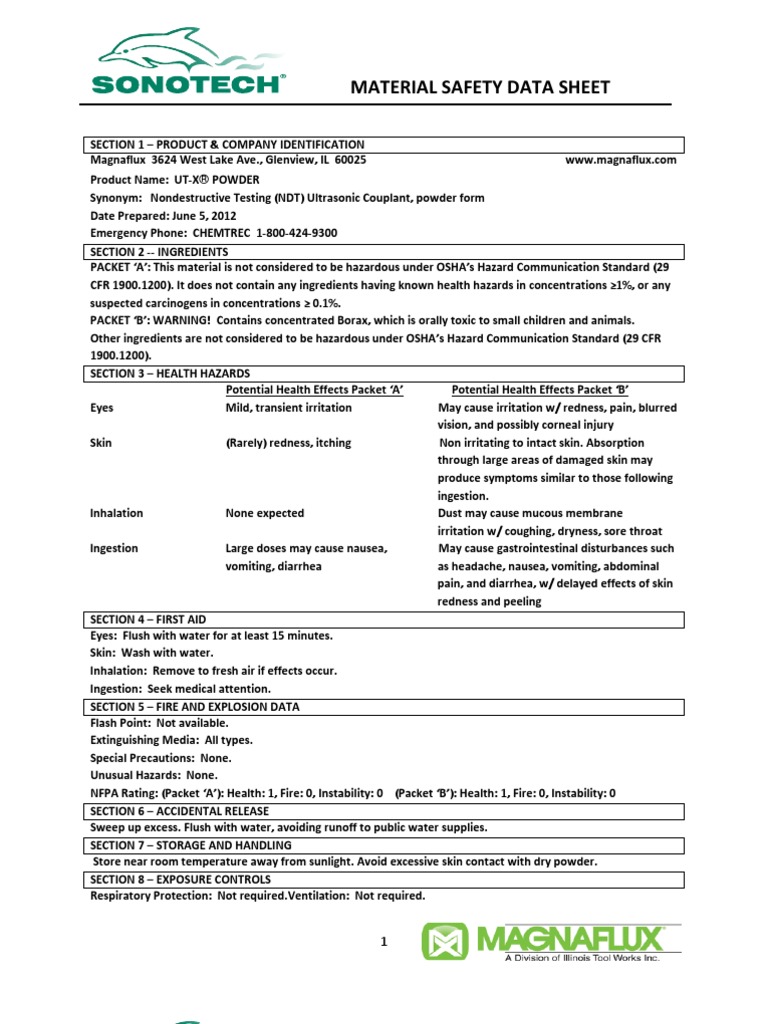 Ut-X Powder Sonotech 6-12 | PDF | Chemistry | Chemicals