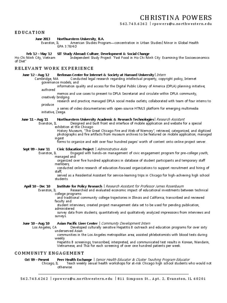 Powers - Resume TEMPLATE | PDF | Internet | Museum