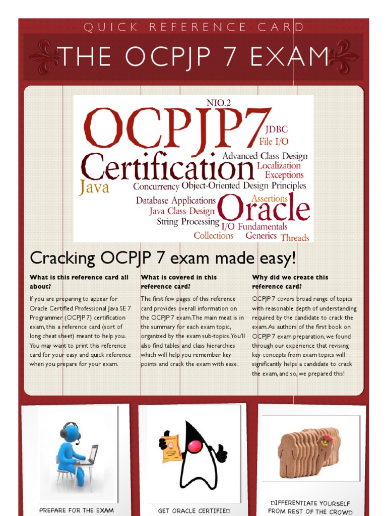Ocpjp 7 Quick Reference Card | PDF | Class (Computer Programming) | Method (Computer Programming)