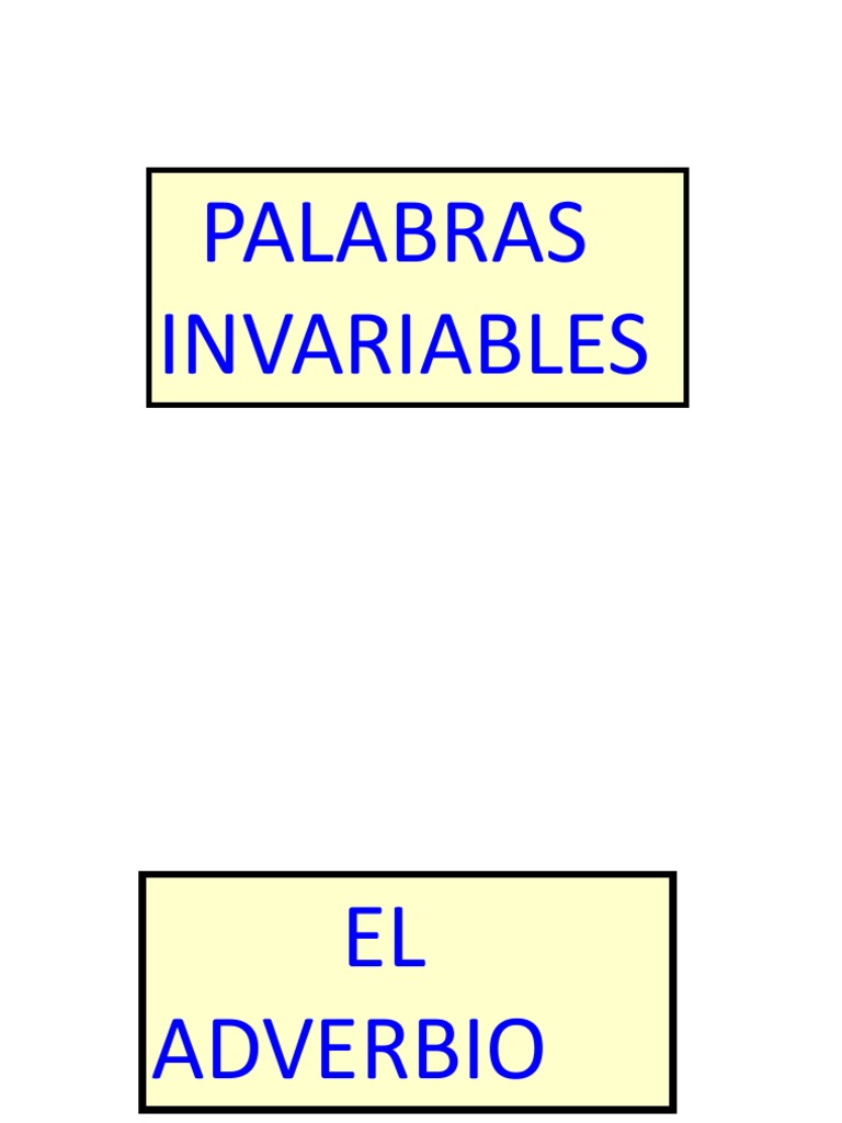 Lengua Palabras Invariables | PDF | Adverbio | Preposición y Postposición