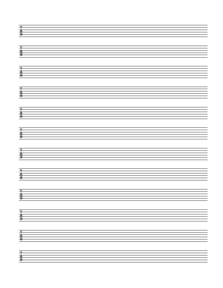 Guitar Tab Template | PDF
